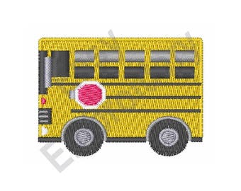 Bus embroidery | Etsy