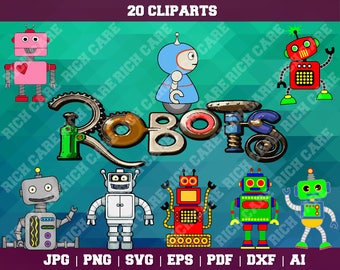 Robots clipart | Etsy