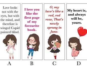 Girls bookmarks | Etsy
