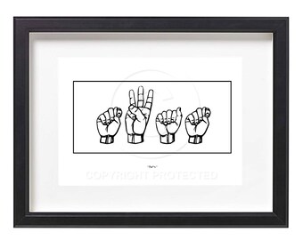 Sign language poster | Etsy