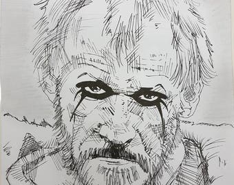 Floki Head Tattoo Vikings for Cosplay. Custom Made to Order.