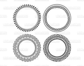 Circle border svg | Etsy