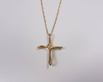 Handmade Sterling Silver Infinity Cross Pendant