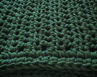 Green throw blanket | Etsy