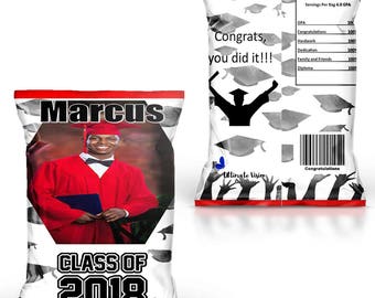 Graduation chip bags | Etsy