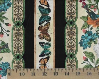 Floral border fabric | Etsy