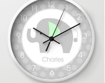 Mint green clock | Etsy