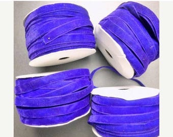 Blue velvet ribbon | Etsy