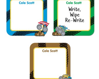 Monster truck labels | Etsy