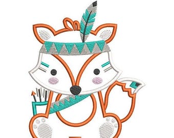 Fox applique | Etsy