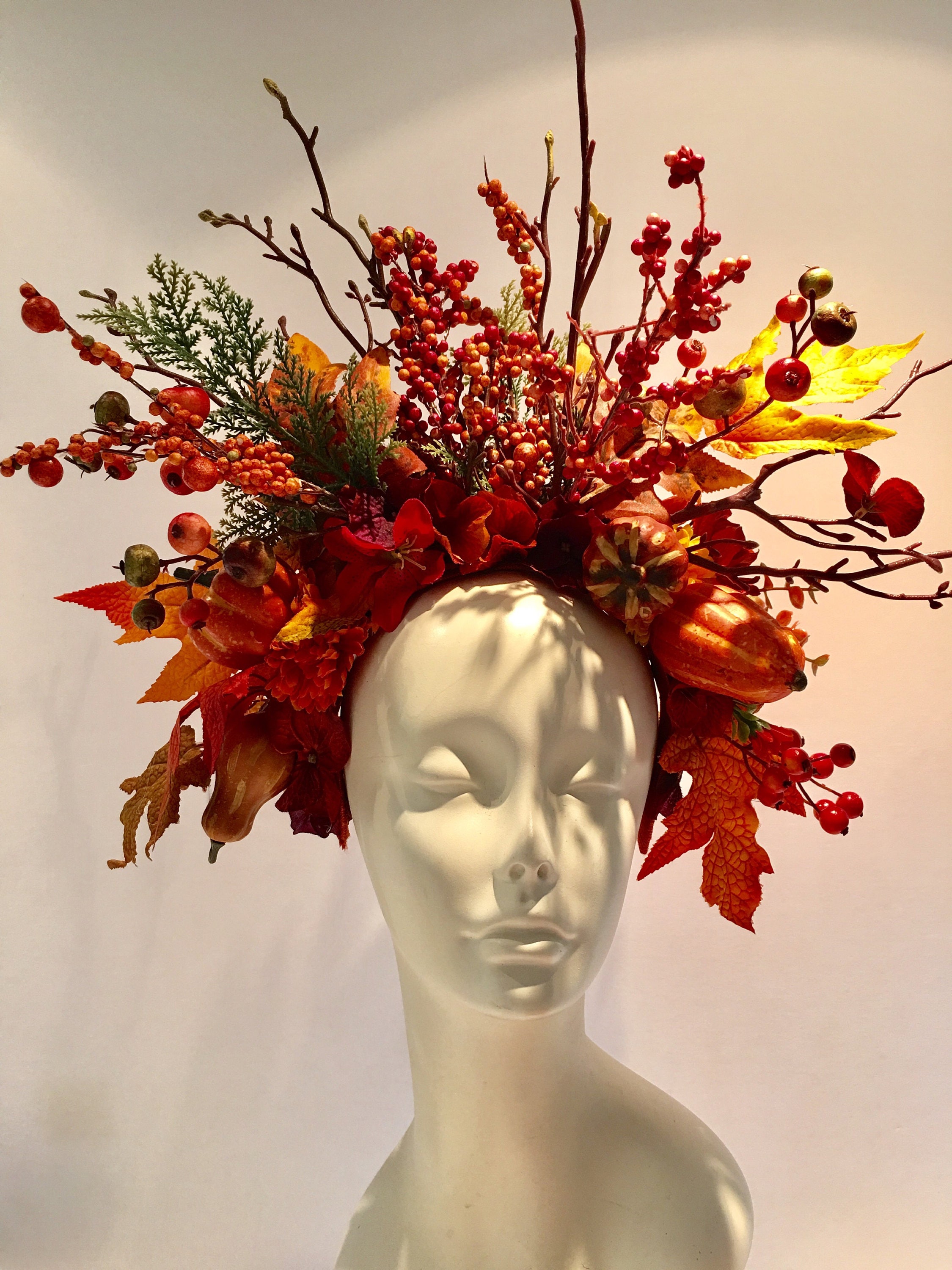Fall headdress Fall harvest Headpiece Halloween headband