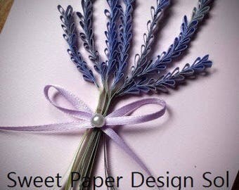 Happy Anniversary: Paper Quilled lavender flowers Blanks card,Happy ...