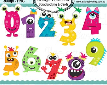 Monster numbers | Etsy