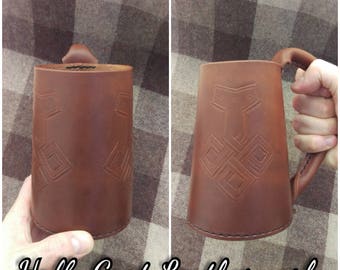 Leather tankard | Etsy