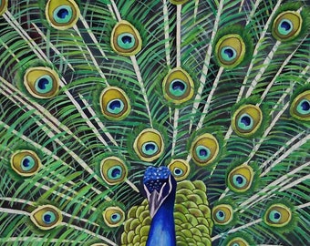 Peacock print | Etsy