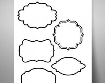 Monogram border | Etsy