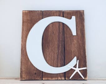 Monogram wall art | Etsy