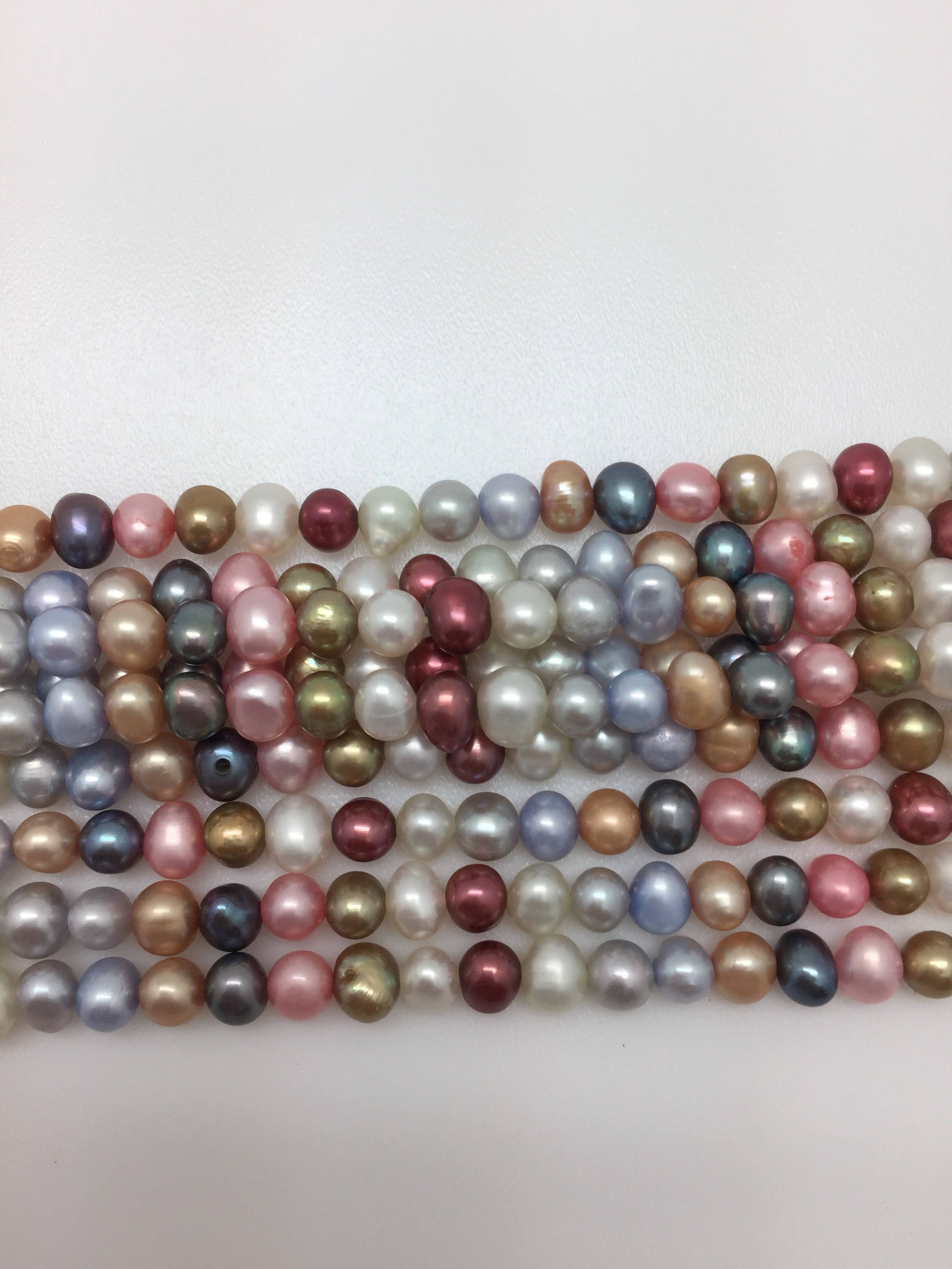 Different Colored Mixed Round Pearls
