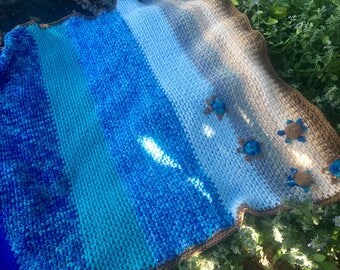 Sea turtle blanket | Etsy