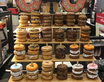 Wood donut stand | Etsy