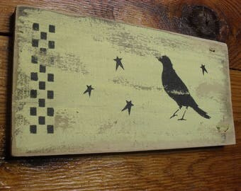 Folk art crow | Etsy