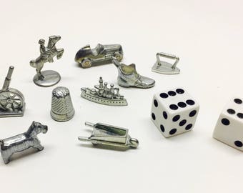 Monopoly game pieces | Etsy