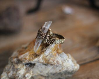 Rough gemstone ring | Etsy