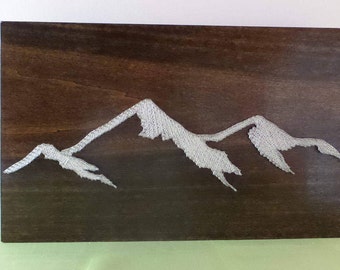 String art mountains | Etsy
