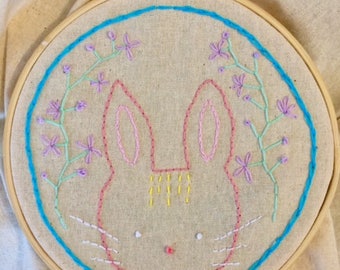 Bunny embroidery pattern PDF