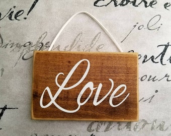 Rustic love sign | Etsy