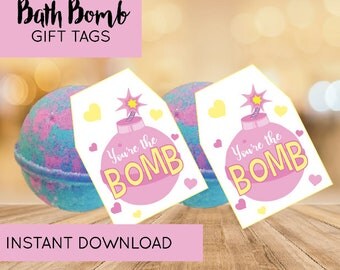 Bath bomb favor tags | Etsy
