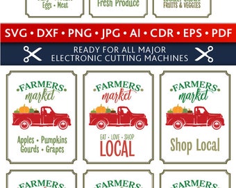 Fresh produce svg | Etsy