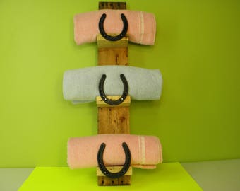 Wood towel rack | Etsy