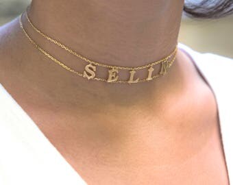 Personalized choker | Etsy