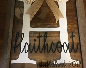 Personalized Floating Frame Split Letter Wedding Gift