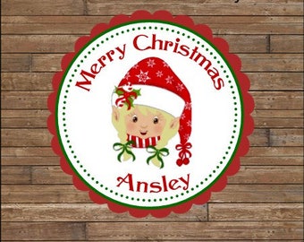 Christmas Elf Stickers Inspected by Elves Kids Christmas