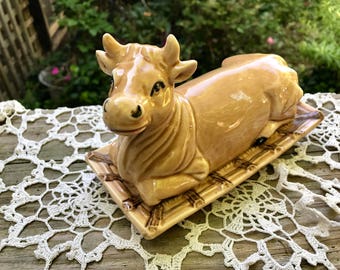 Cow butter dish | Etsy