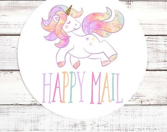 Happy mail stickers | Etsy