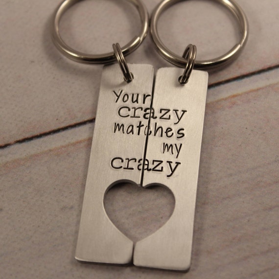 Your Crazy Matches my Crazy Couples Keychain Set