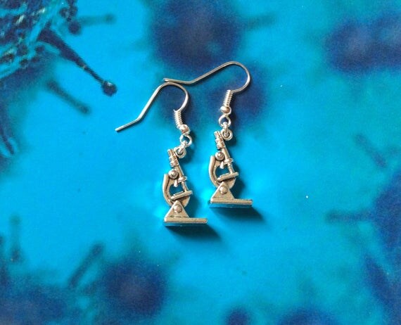 Science Earrings Microscope Earrings Science Jewelry