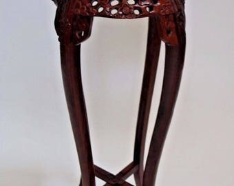 Carved wood stand | Etsy