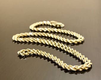 Gold rope chain | Etsy