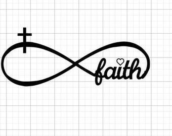 Infinity cross decal | Etsy