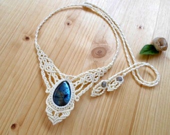 Macrame necklace | Etsy