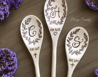 Wood burned spoons | Etsy