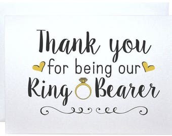 Thanks ring bearer | Etsy