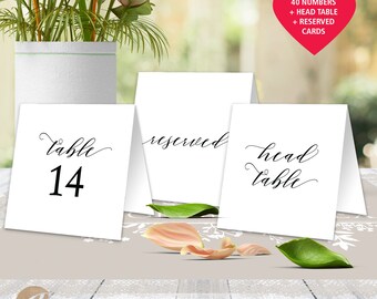 Table number cards | Etsy