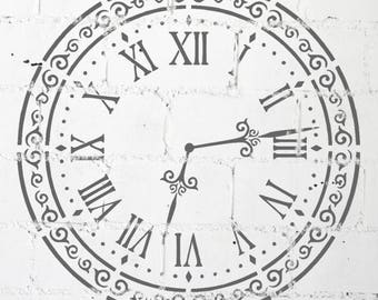 Clock stencil | Etsy