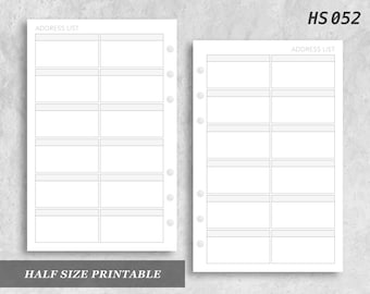 Printable Address List: Handwritten in 3 Sizes