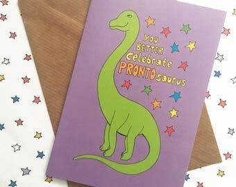 Dinosaur card | Etsy